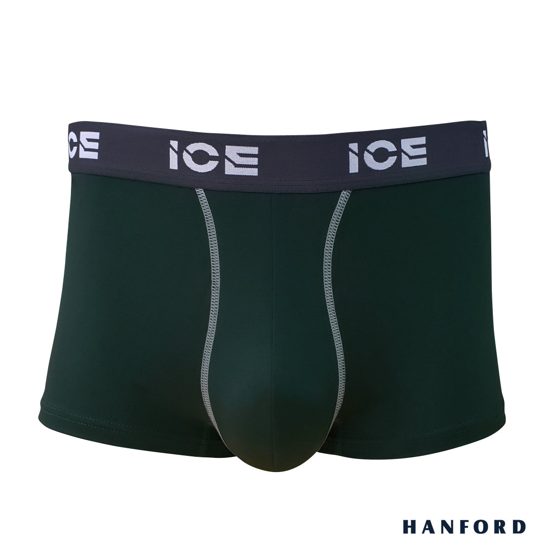 Hanford iCE Men Viscose w/ Spandex Boxer Briefs w/ Pouch Contrast Stit ...