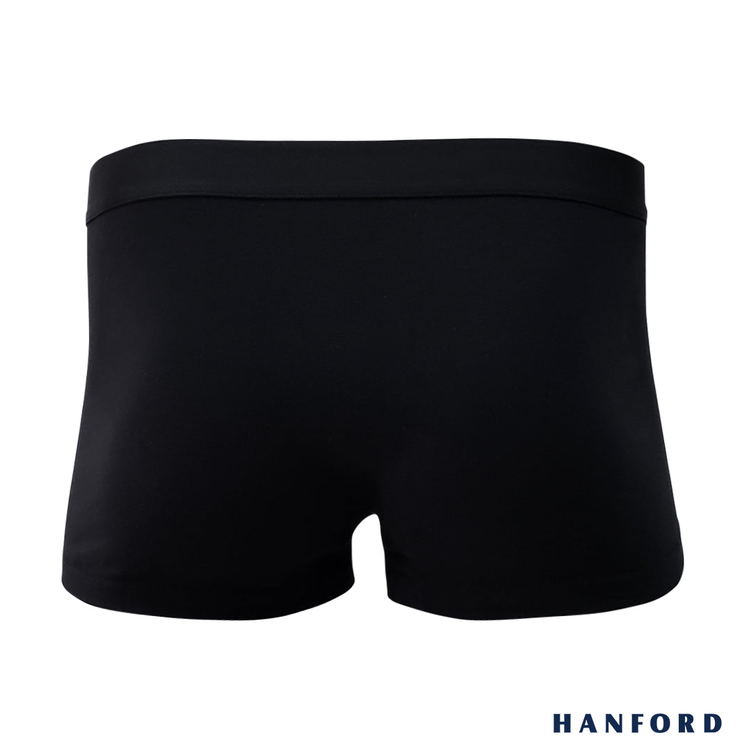 Hanford Men Cotton w/ Spandex Boxer Briefs Odis - Black/ Black Garter ...