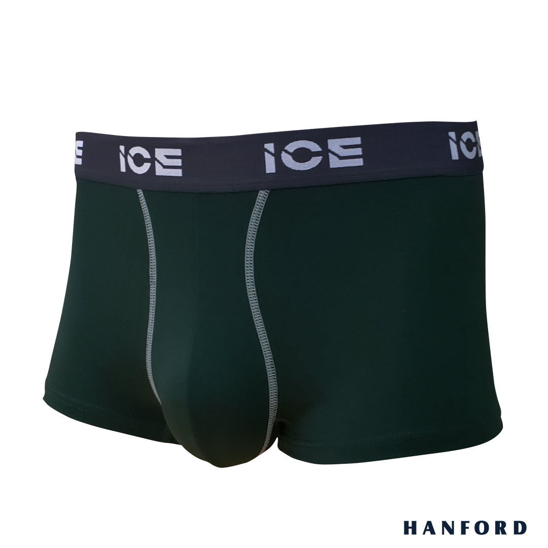 Hanford iCE Men Viscose w/ Spandex Boxer Briefs w/ Pouch Contrast Stit ...