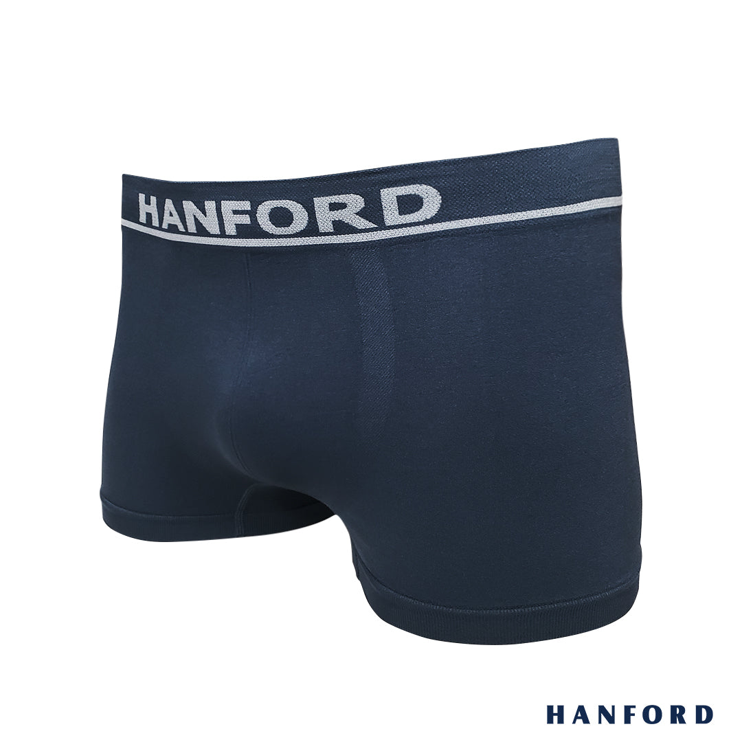 Hanford Men Seamless Comfort Soft Nylon with Spandex Boxer Briefs Itch ...