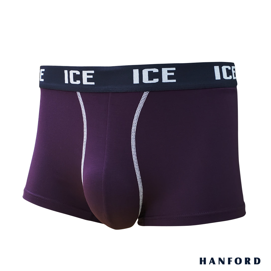 Hanford iCE Men Viscose w/ Spandex Boxer Briefs w/ Pouch Contrast Stit ...