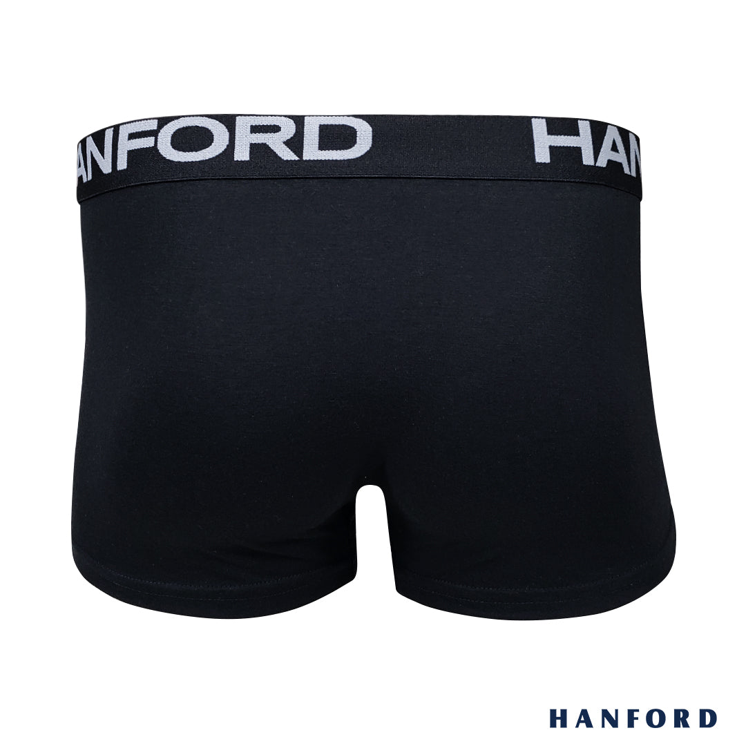Hanford Men Natural Cotton Knit Boxer Briefs No Spandex OG Rover - Bla ...