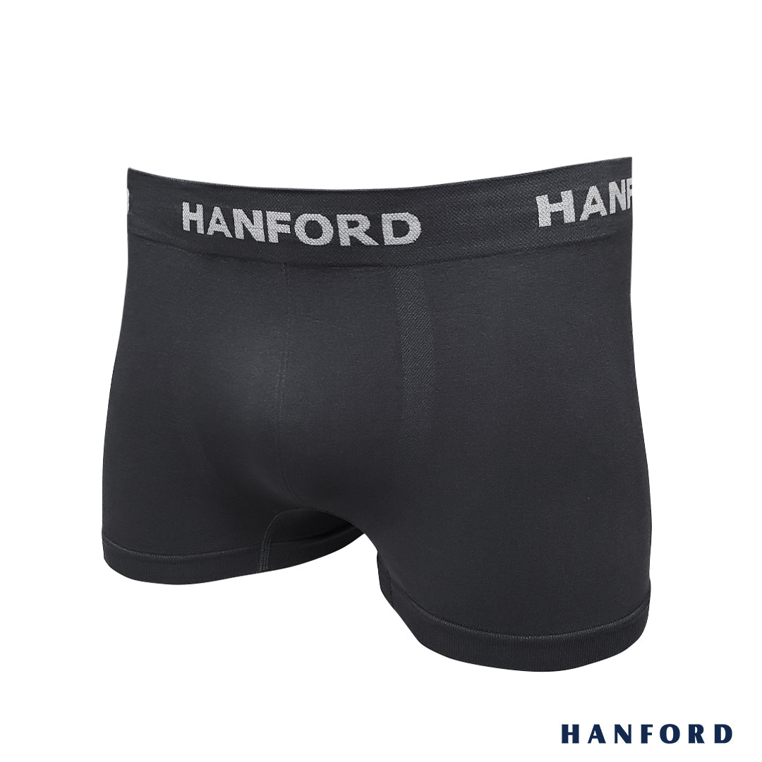Hanford Men Seamless Comfort Soft Nylon with Spandex Boxer Briefs Itch ...