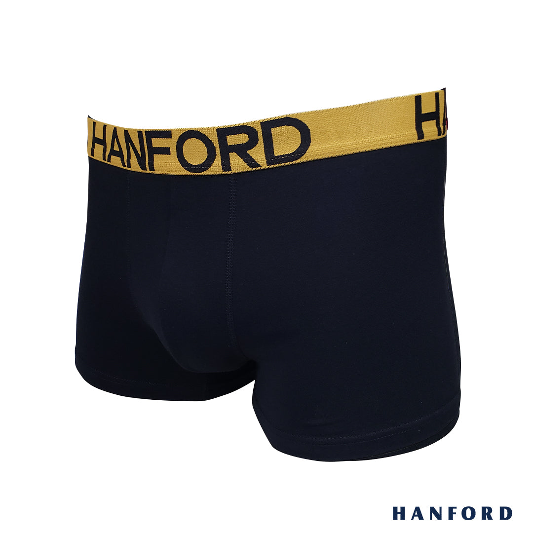 Hanford Men Cotton w/ Spandex Boxer Briefs Callum - Black (3in1 Pack ...