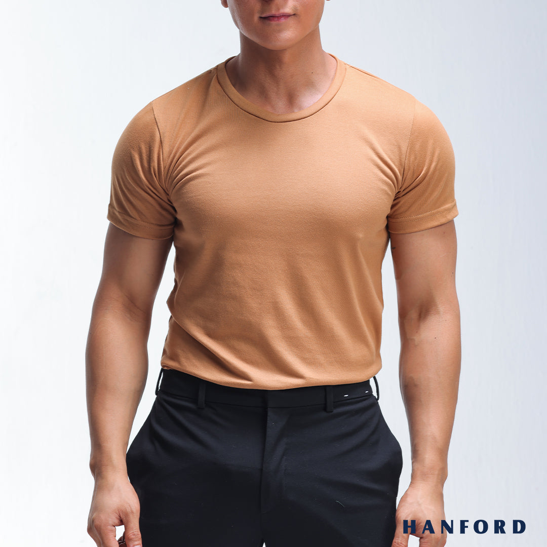 Hanford Men/Teens R-Neck Cotton Modern Fit Short Sleeves Shirt - Chipm ...