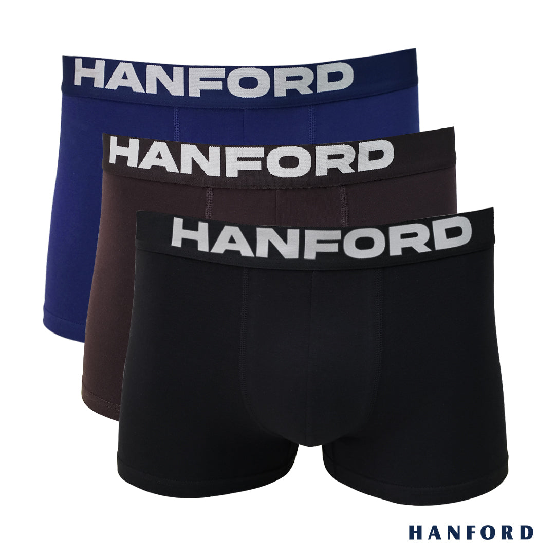 Hanford Men Cotton w/ Spandex Boxer Briefs Astral - Assorted Colors (3 ...