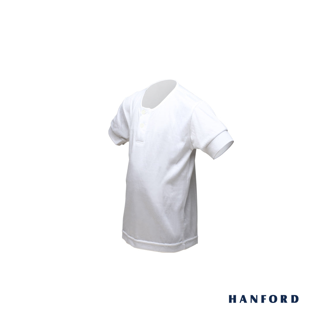Hanford Kids Camisa Cotton Single Jersey Short Sleeves Shirt - White ...
