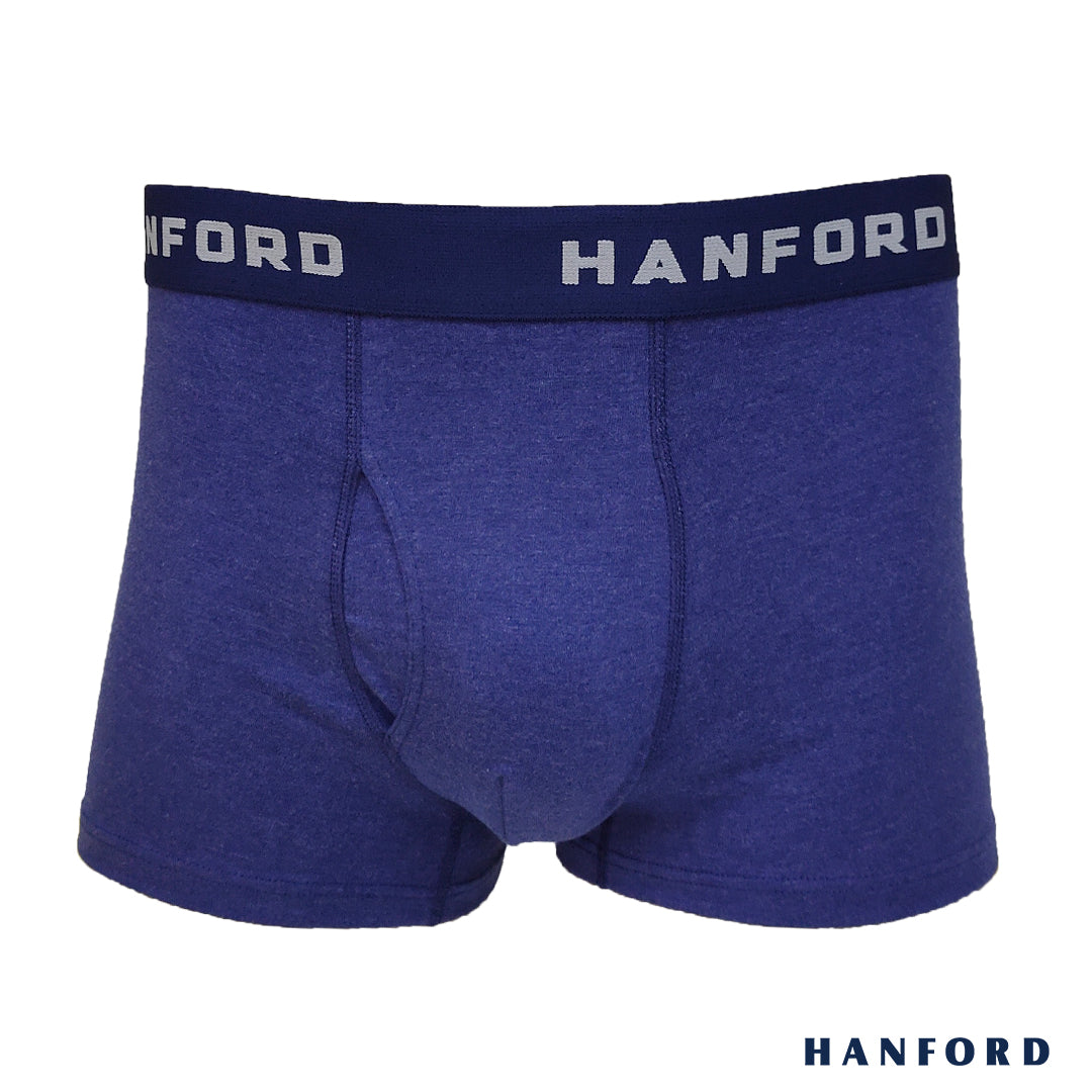 Hanford Men Cotton w/ Spandex Boxer Briefs with Fly Opening Brooks - P ...