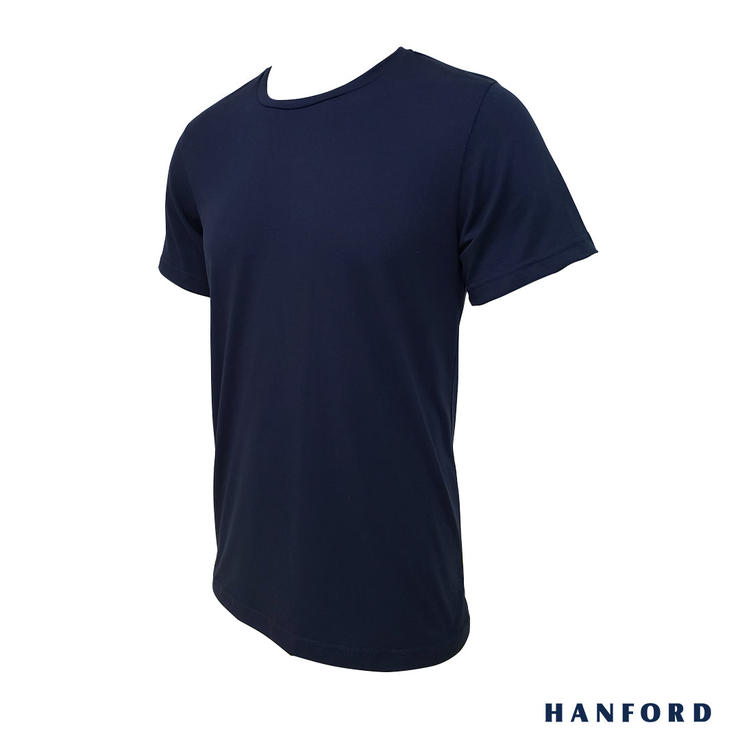 Hanford Men/Teens R-Neck Cotton Modern Fit Short Sleeves Shirt - Blueb ...
