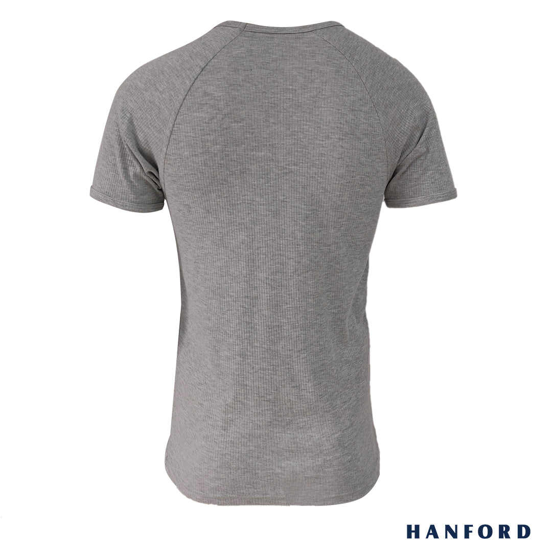 Hanford Men V-Neck Cotton Muscle Fitted Shirt Vertex Titus - Acid Gray ...