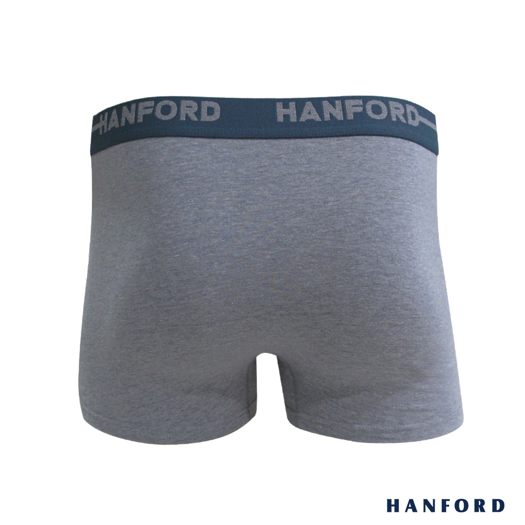 Hanford Men Cotton w/ Spandex Boxer Briefs Zach - Silver Filigree (Sin ...
