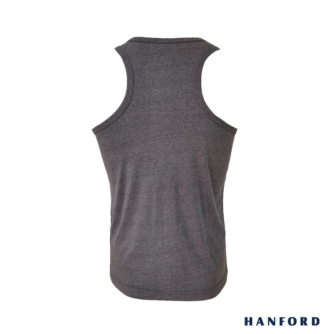 Hanford Men Racerback / Muscle Rib Tank Racer - Acid Black (Single Pac ...