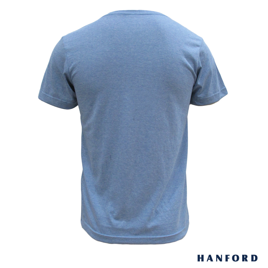 Hanford Men/Teens V-Neck Cotton Modern Fit Short Sleeves Shirt - Heath ...