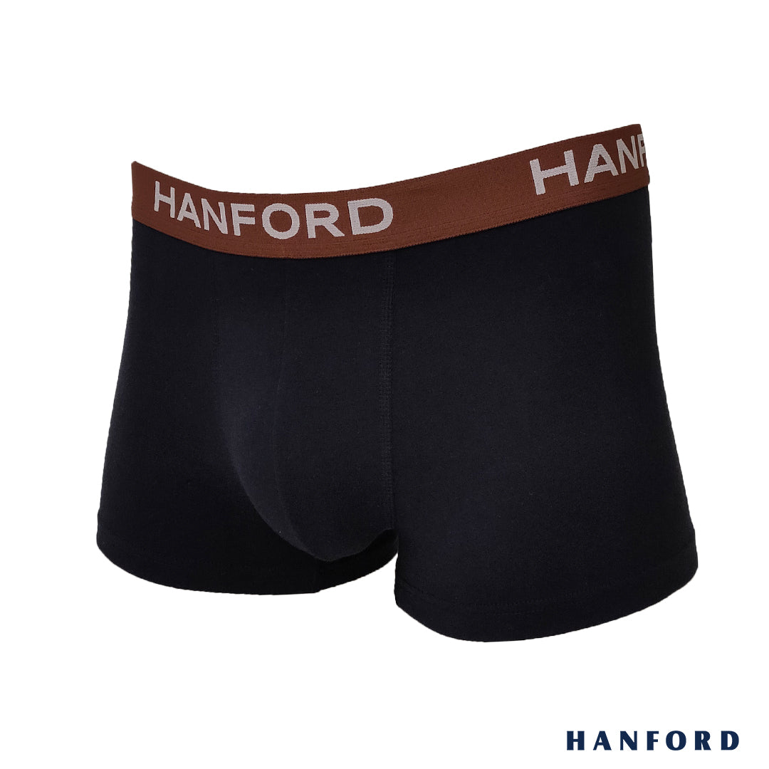 Hanford Men Cotton w/ Spandex Boxer Briefs Earth01 Collection - Black ...